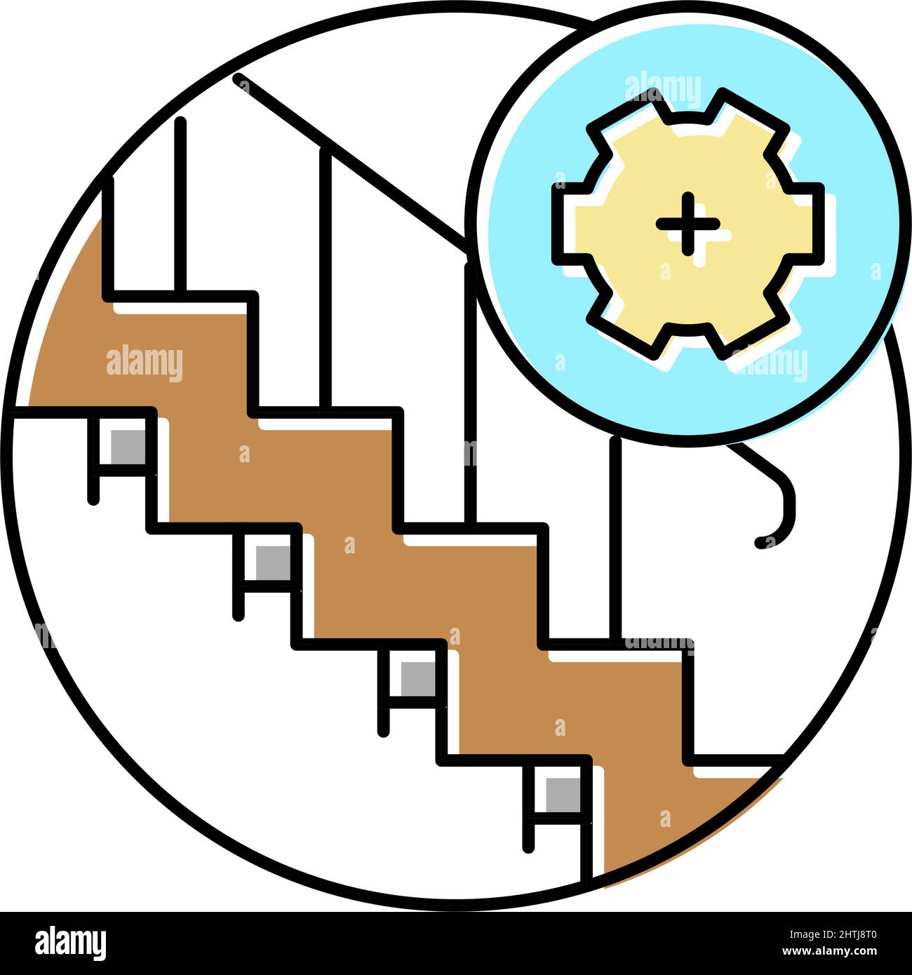 stair installation color icon vector illustration Stock Vector Image ...