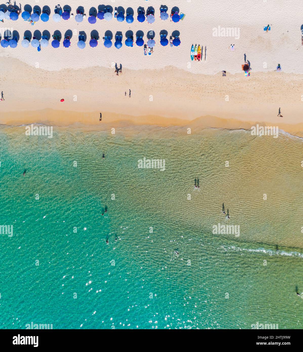 Aerial shot tourists island beach hi-res stock photography and images ...