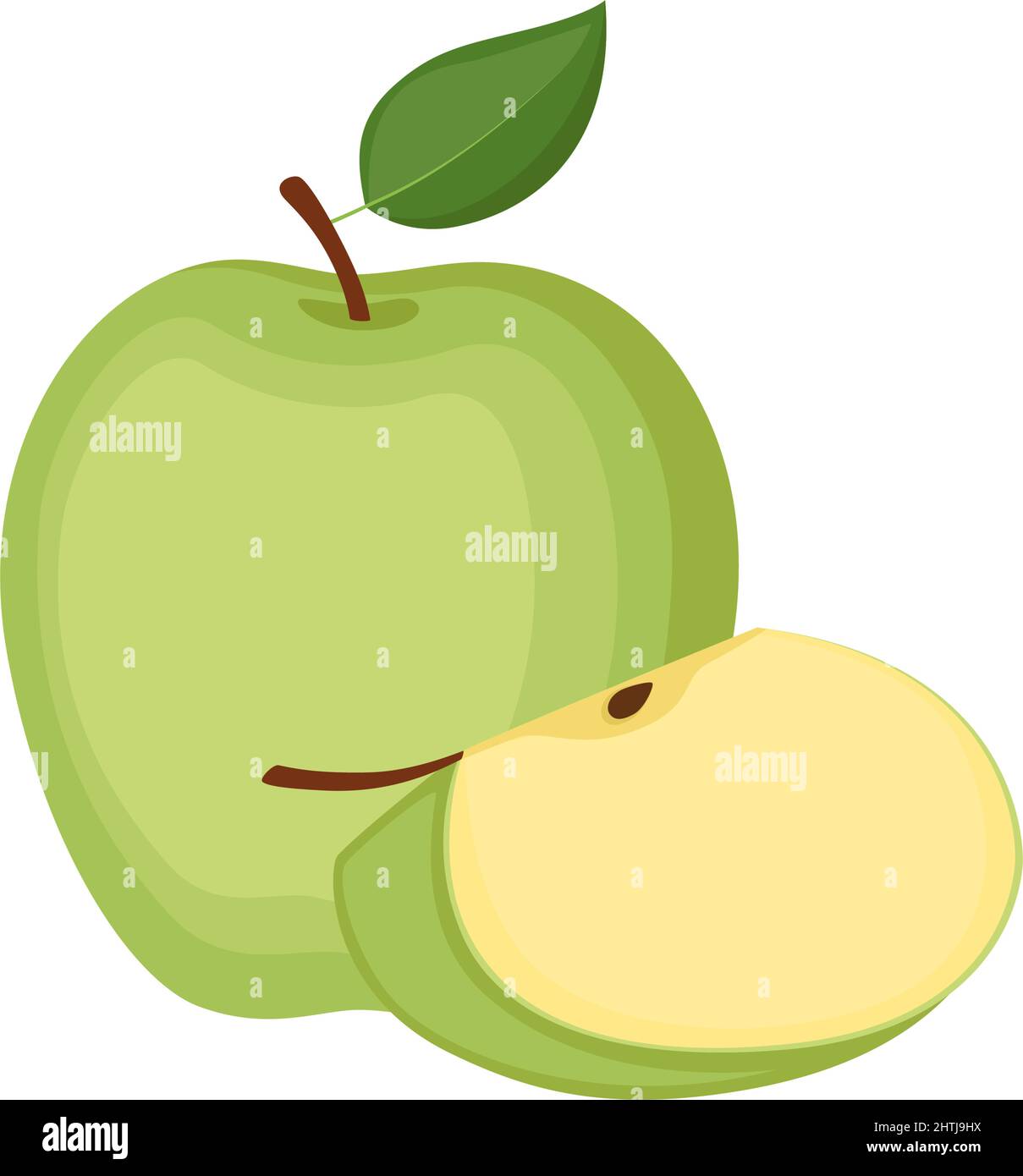 Healthy vegan apple slice Stock Vector Images - Alamy