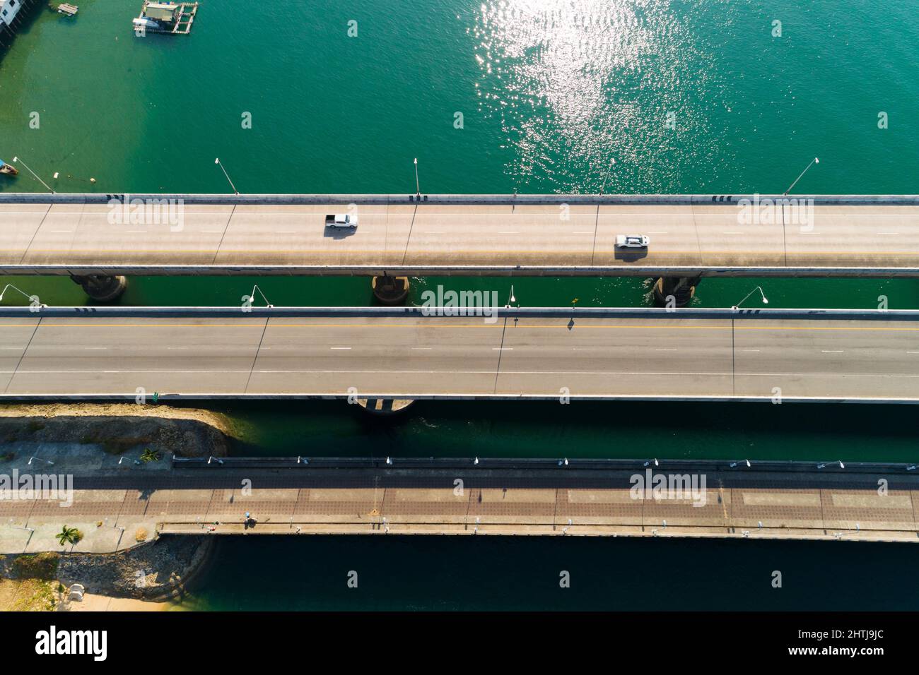 Sarasin Bridge Phuket Thailand. Aerial view scene of Sarasin bridge ...