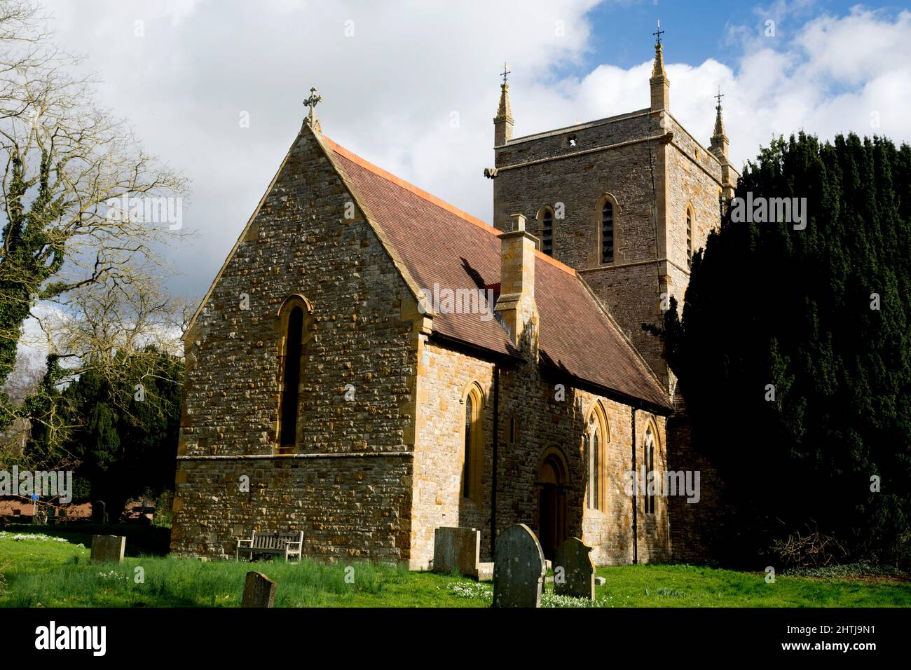 St. Mary and Holy Cross Church, Alderminster, Warwickshire, England, UK ...