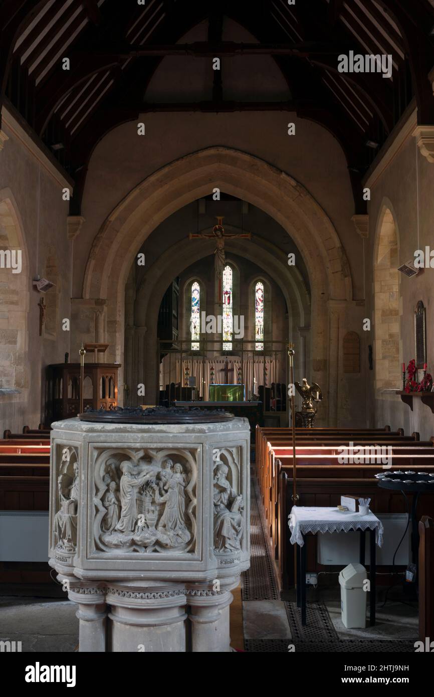 St. Mary and Holy Cross Church, Alderminster, Warwickshire, England, UK ...