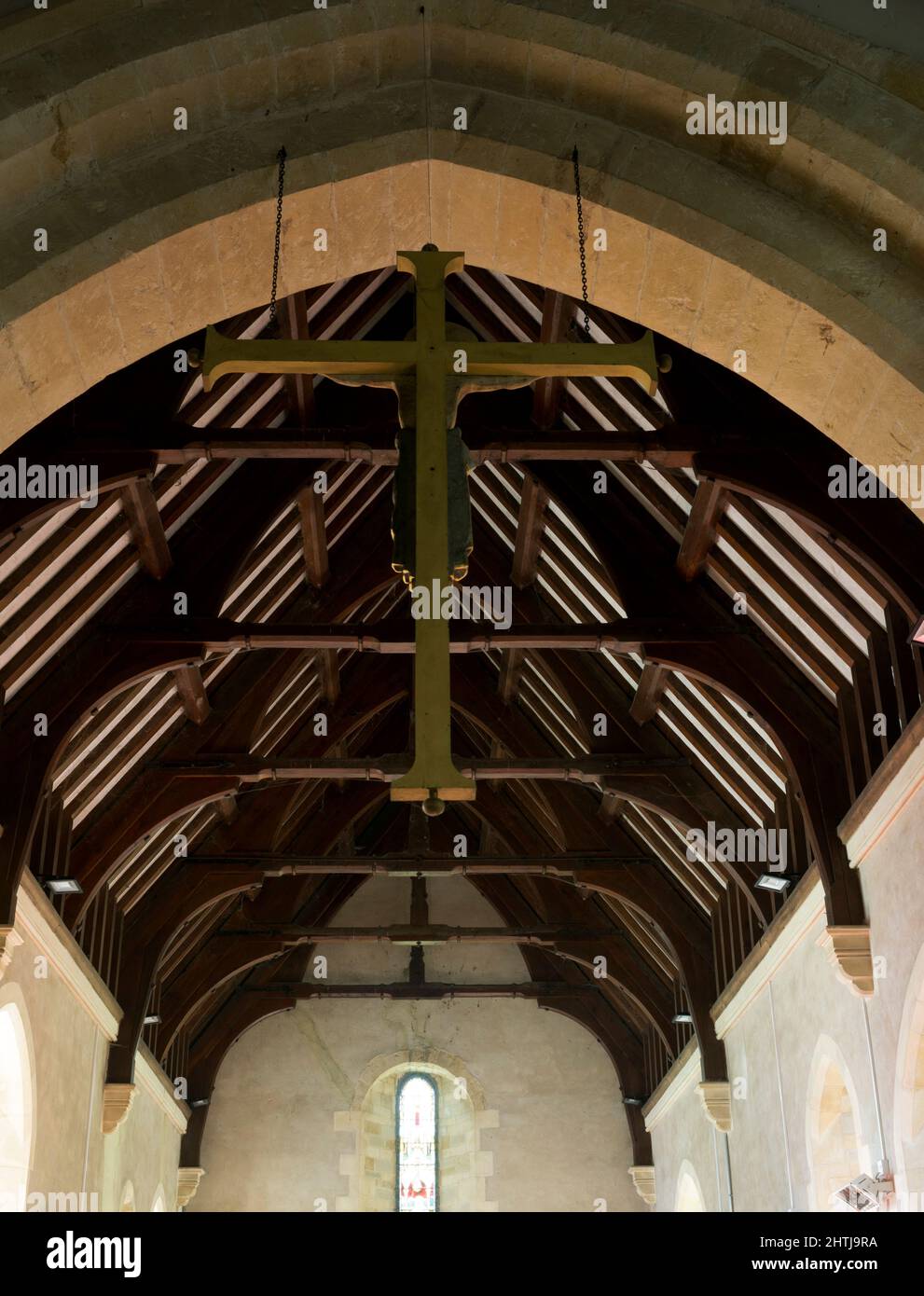 The nave roof, St. Mary and Holy Cross Church, Alderminster ...