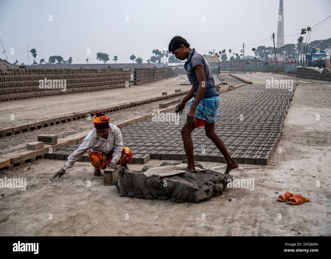 Brick making process hi-res stock photography and images - Alamy