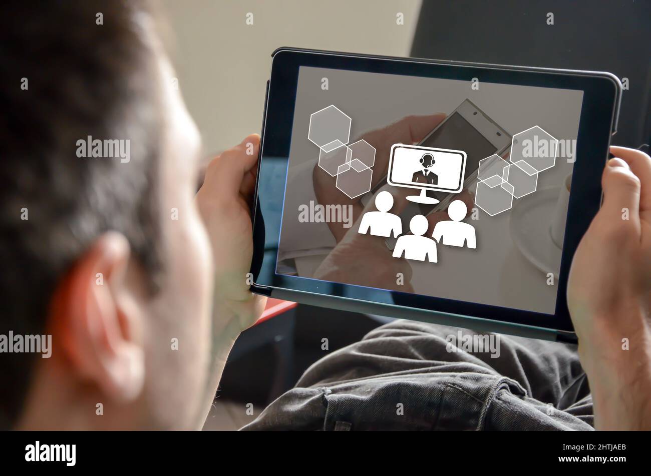 Concept remote video conferencing hi-res stock photography and images ...