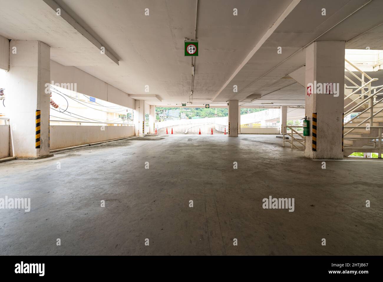 Parking garage department store interior Empty parking lot or garage ...