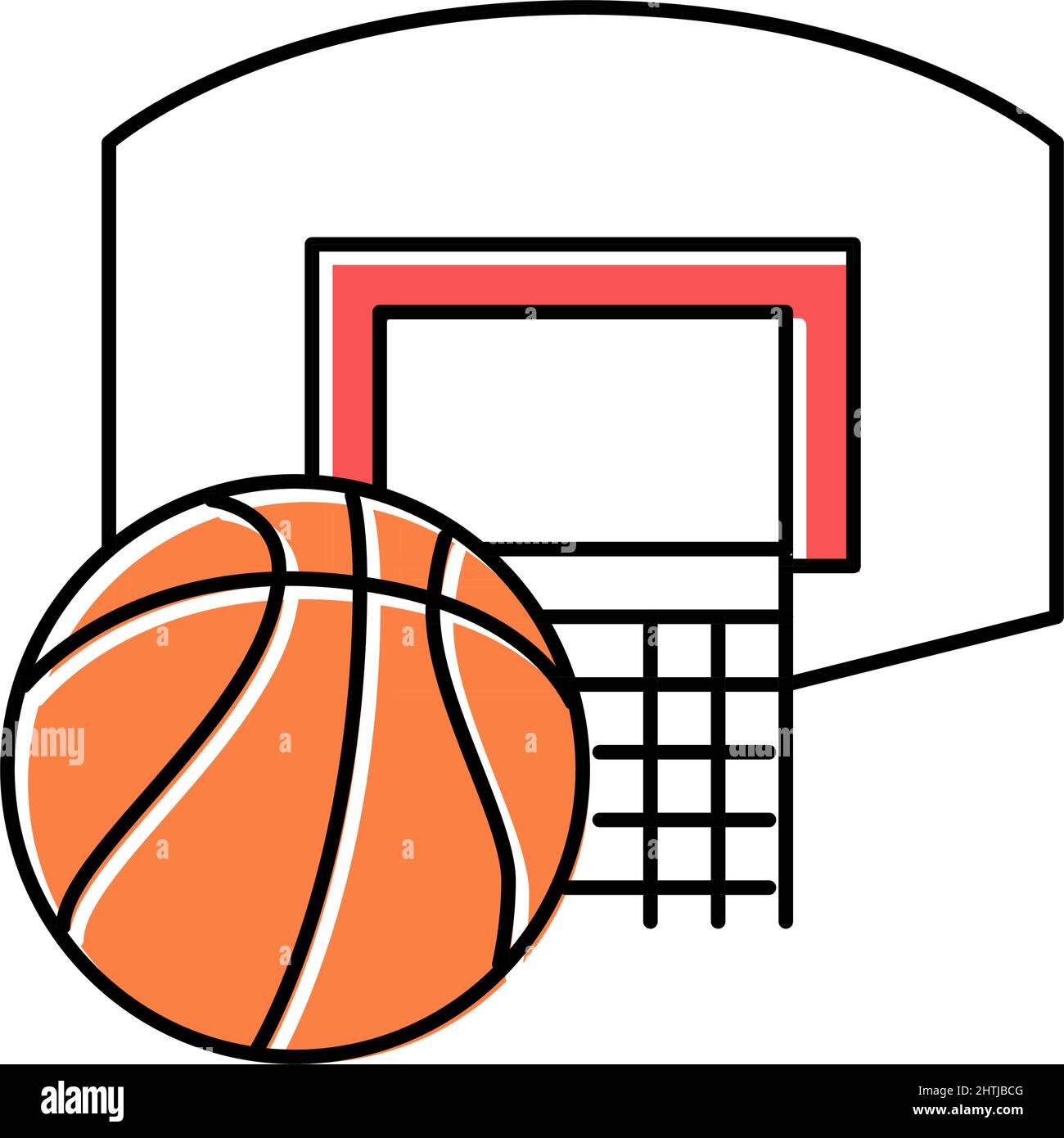 basketball team game color icon vector illustration Stock Vector Image ...