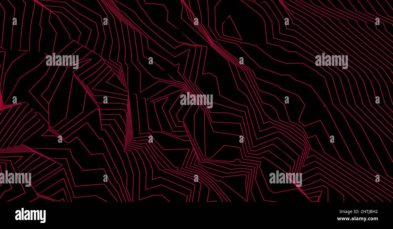 3D illustration of red wires on a black background Stock Photo - Alamy