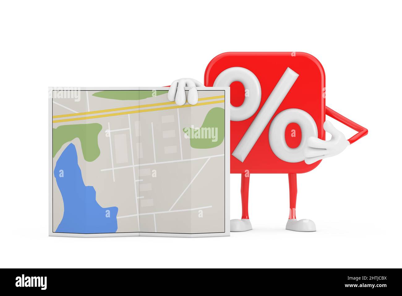 Sale or Discount Percent Sign Person Character Mascot with Abstract ...