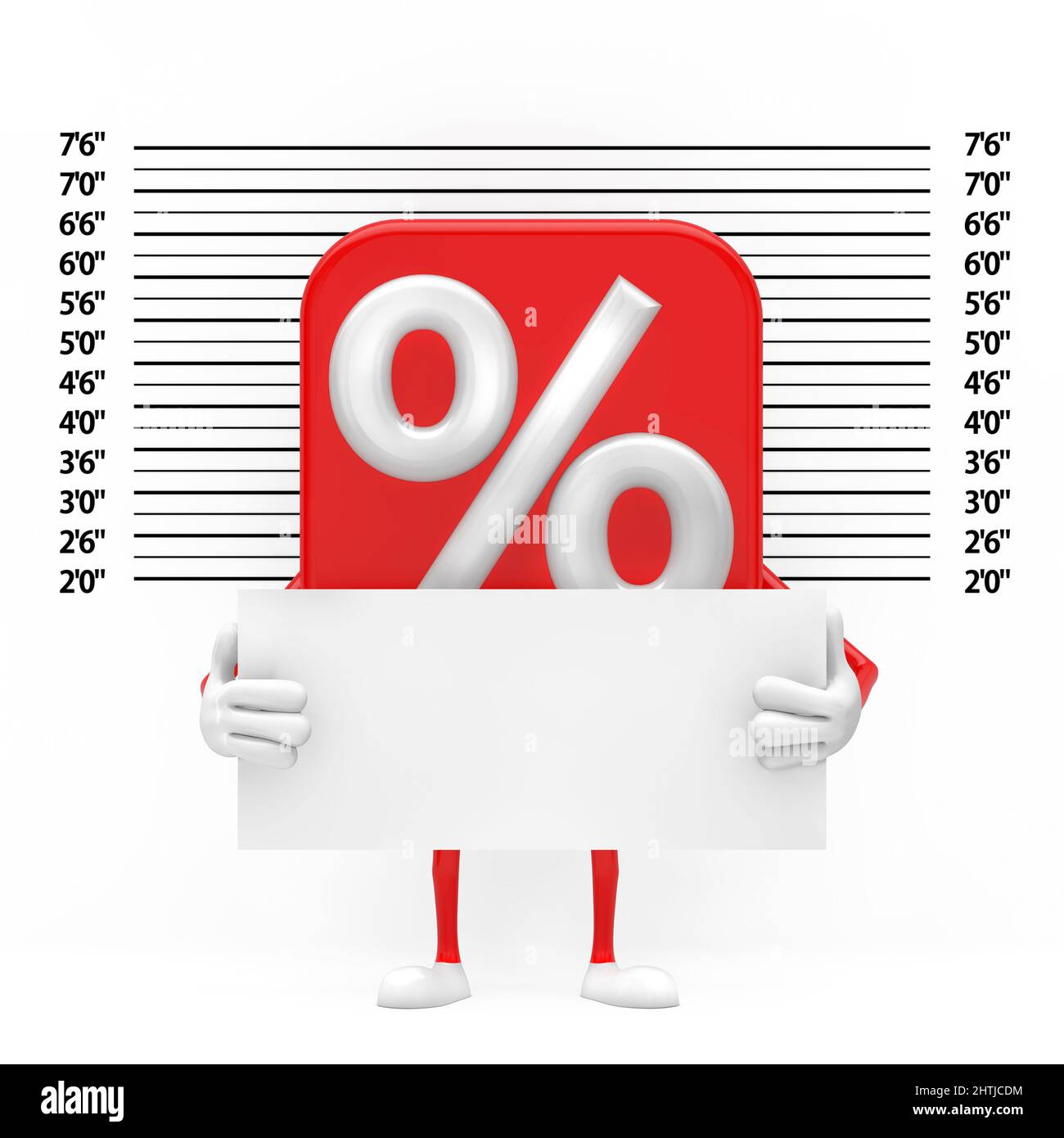 Sale or Discount Percent Sign Person Character Mascot with ...