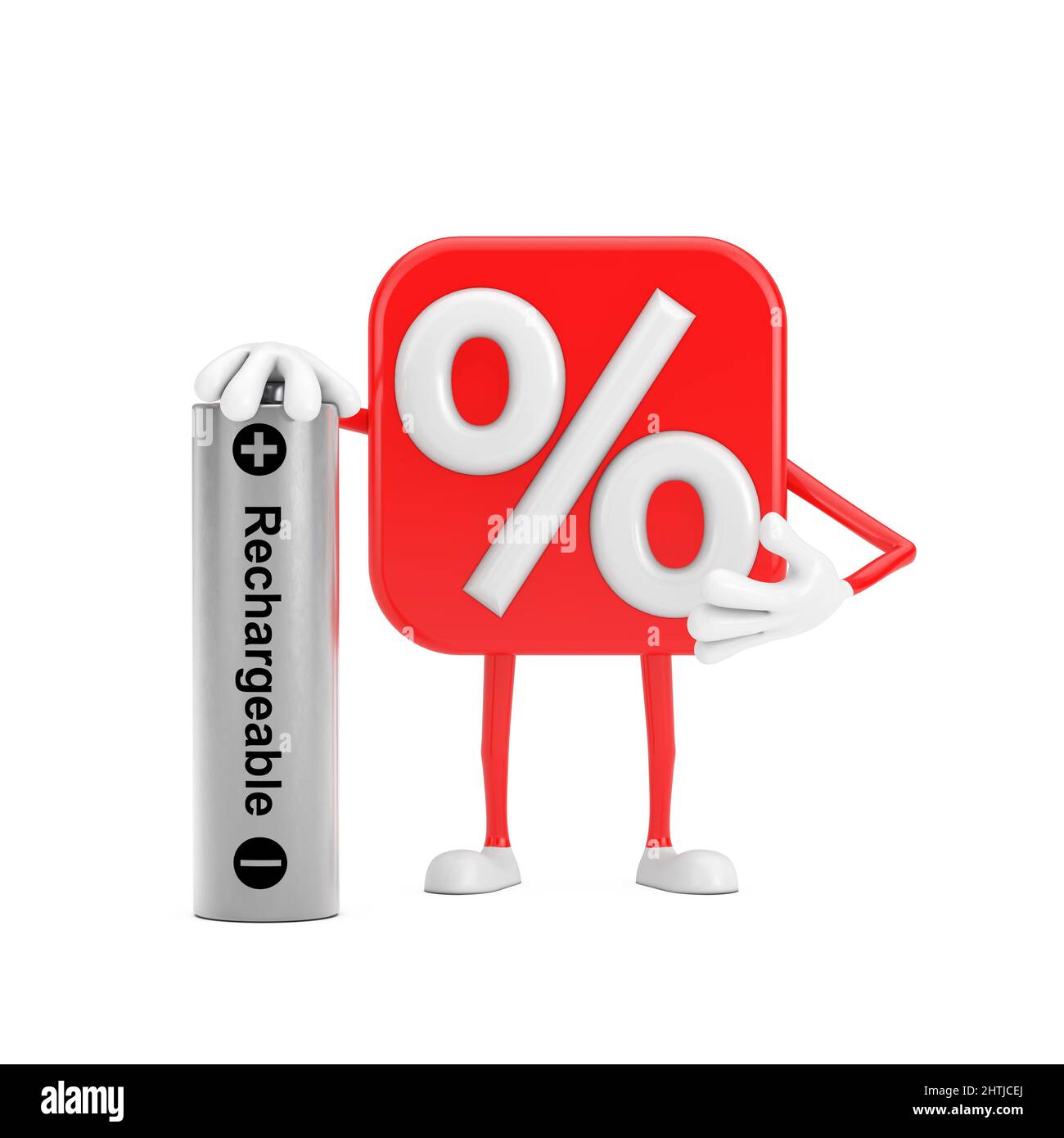 Sale or Discount Percent Sign Person Character Mascot with Rechargeable ...