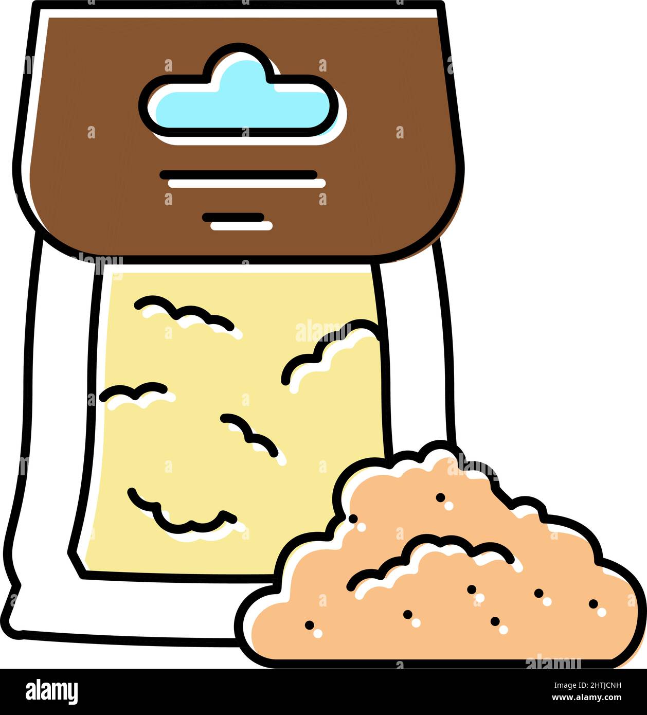 rye flour bag color icon vector illustration Stock Vector Image & Art ...