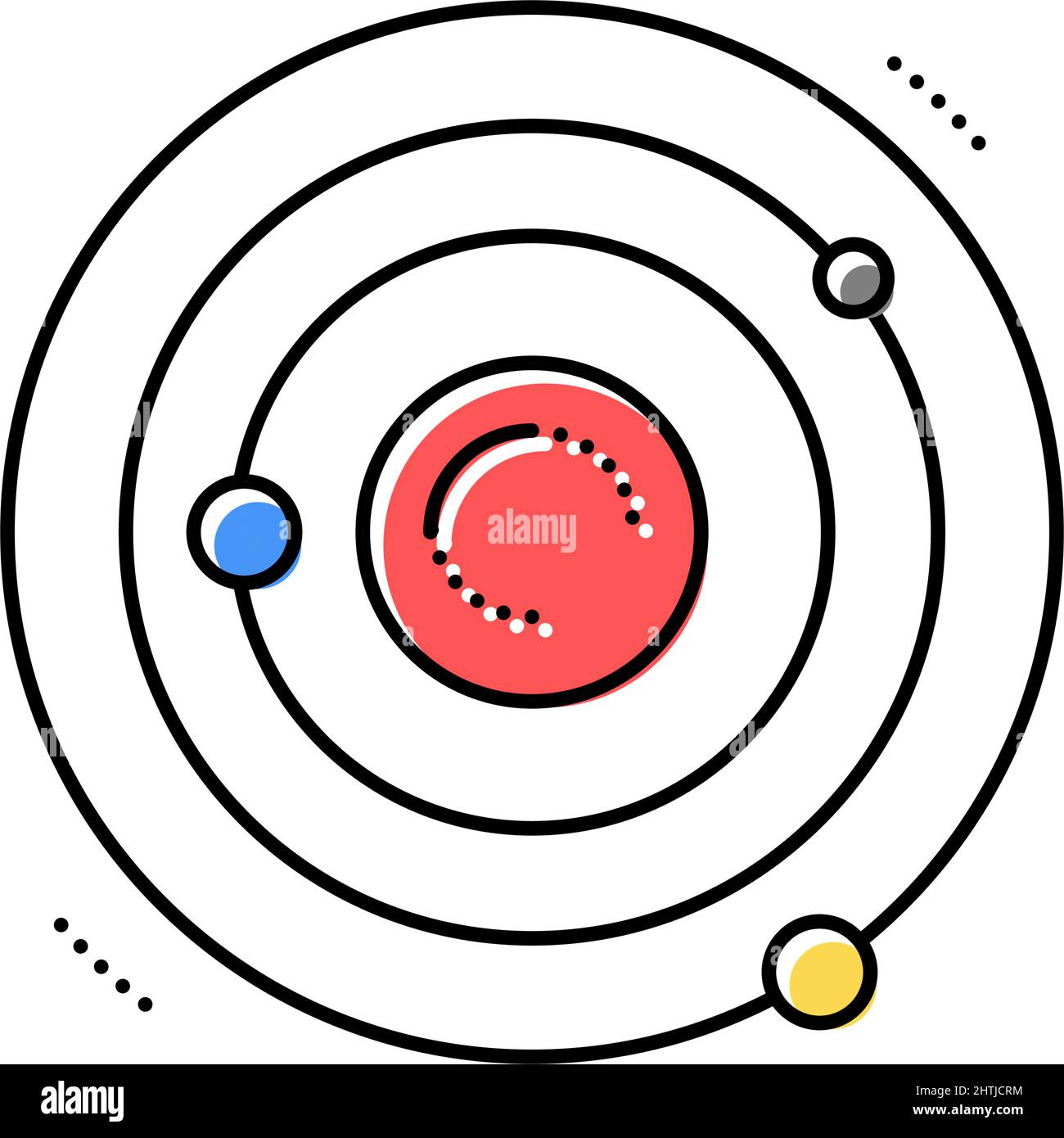 atom core color icon vector isolated illustration Stock Vector Image ...