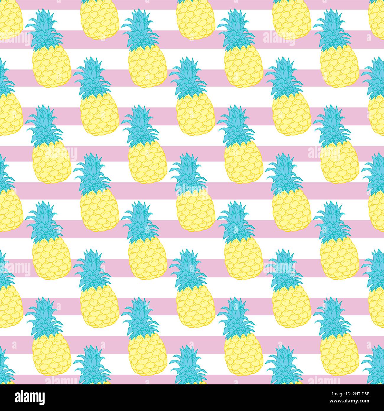 Fresh yellow pineapple vector repeat seamless pattern. Great for fabric ...