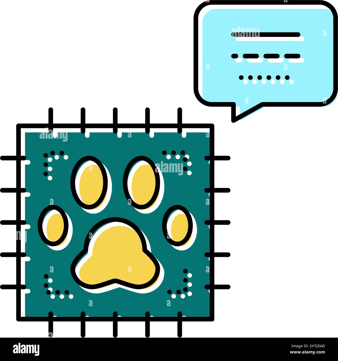 chip for pet color icon vector illustration Stock Vector Image & Art ...