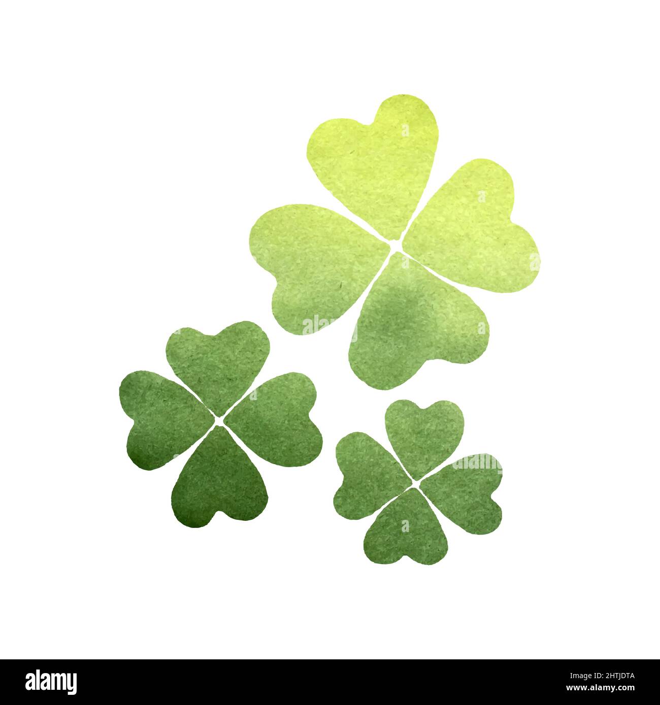 Clover Green watercolor isolated . Vector illustration Stock Vector ...