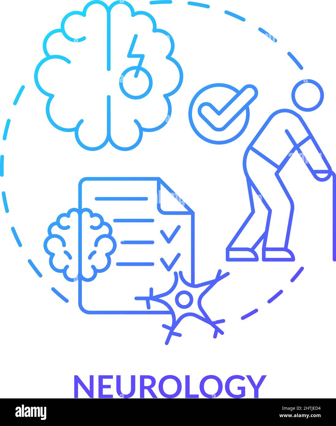 Neurology blue gradient concept icon Stock Vector Image & Art - Alamy