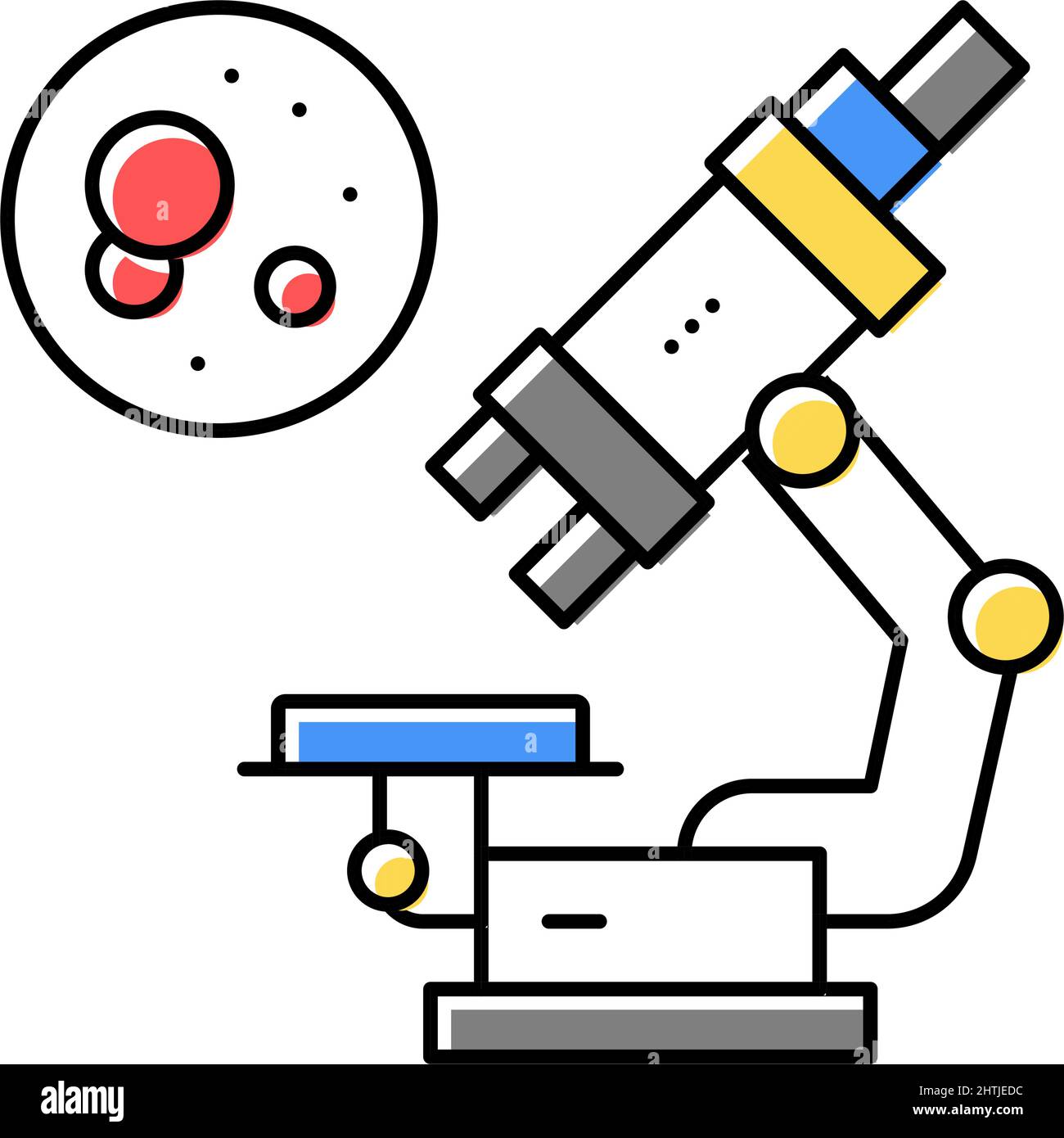 microscope for research color icon vector isolated illustration Stock ...