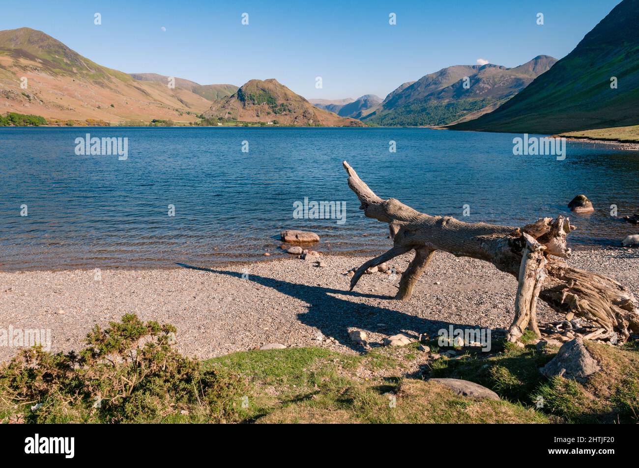 View of Crummock Water and and the surrounding fells of the Buttermere ...