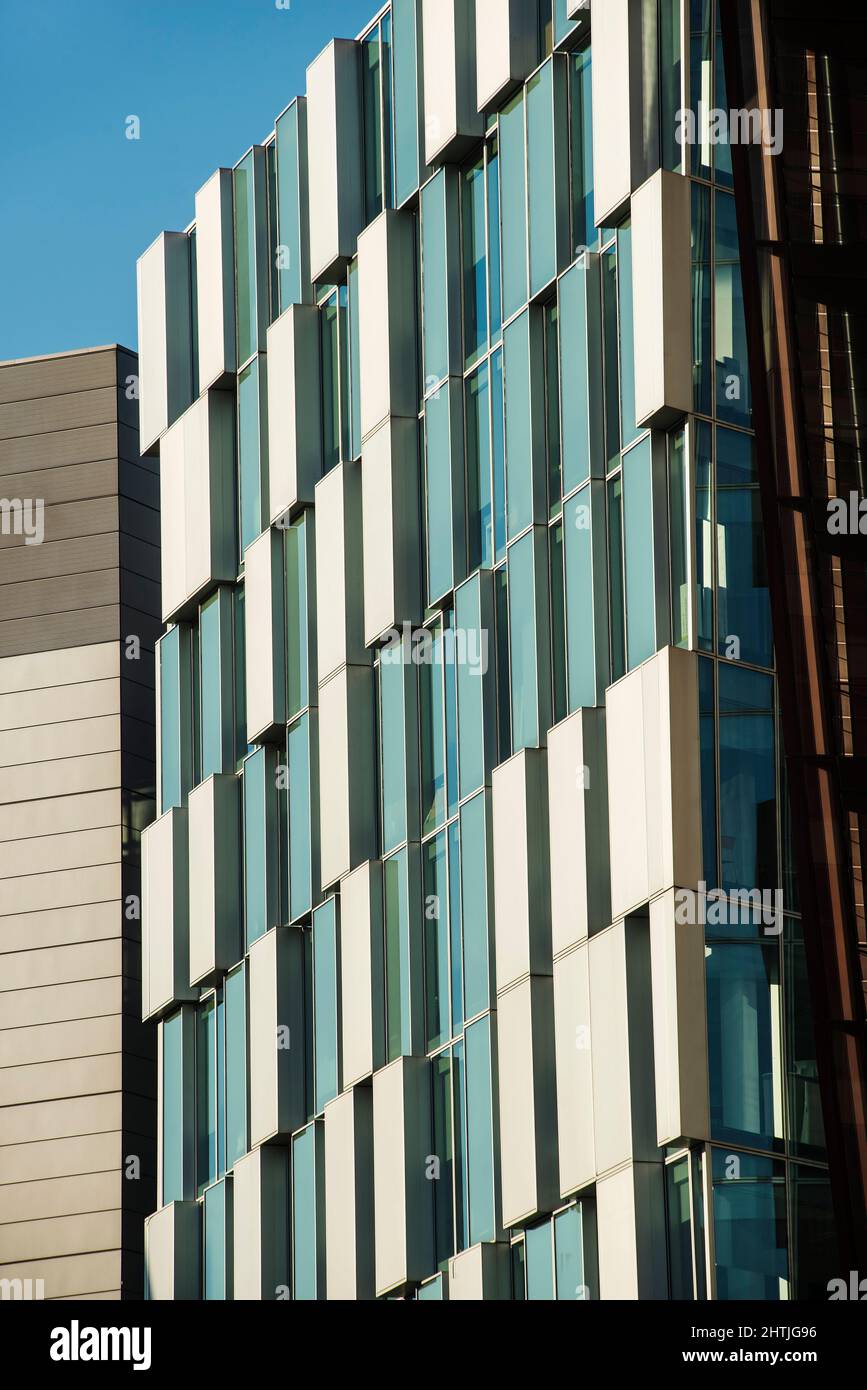 Modern architecture in central London. Commercial real estate tower ...