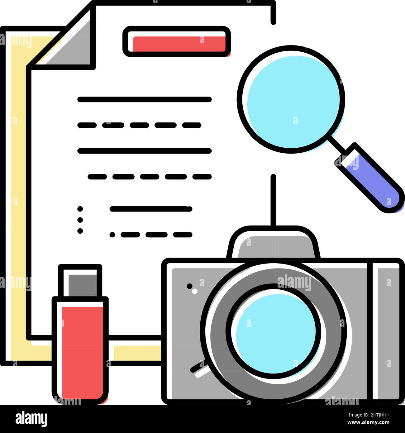 collection of evidence color icon vector illustration Stock Vector ...
