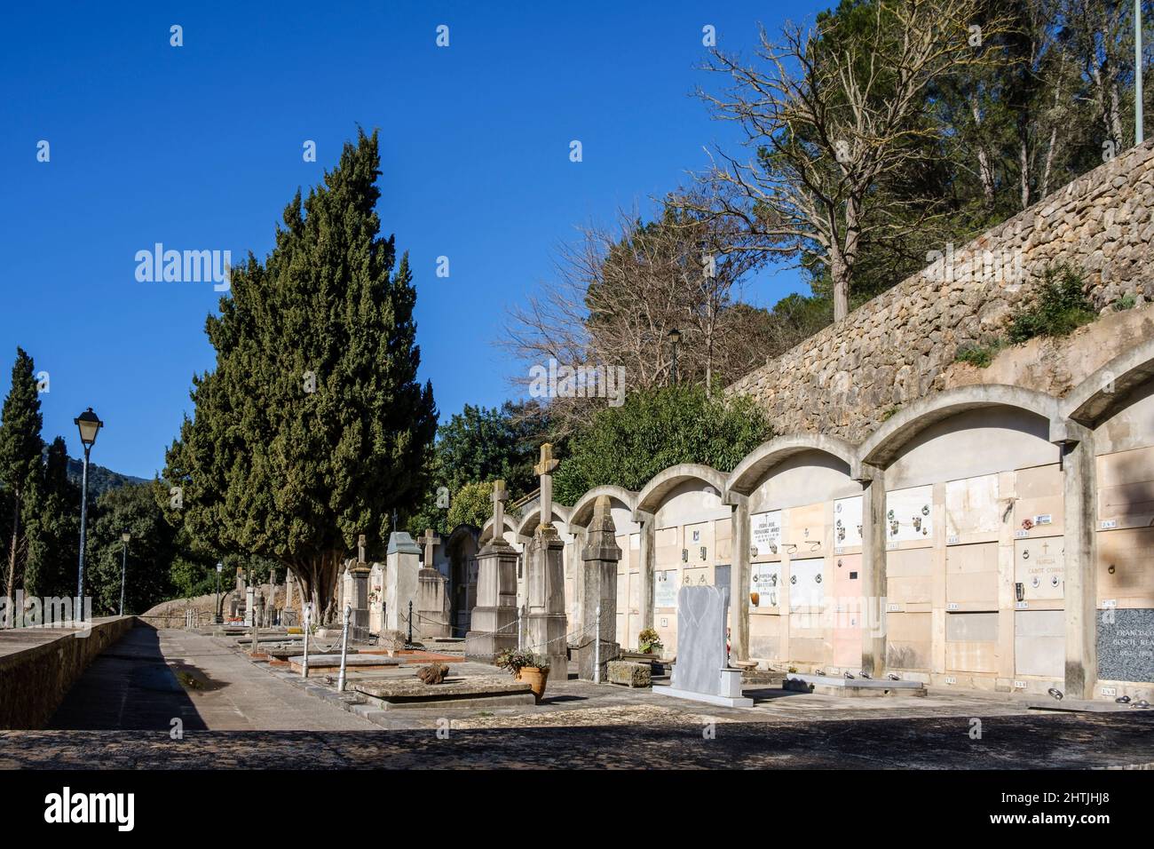 community niches, Esporles cemetery, Majorca, Balearic islands, Spain ...