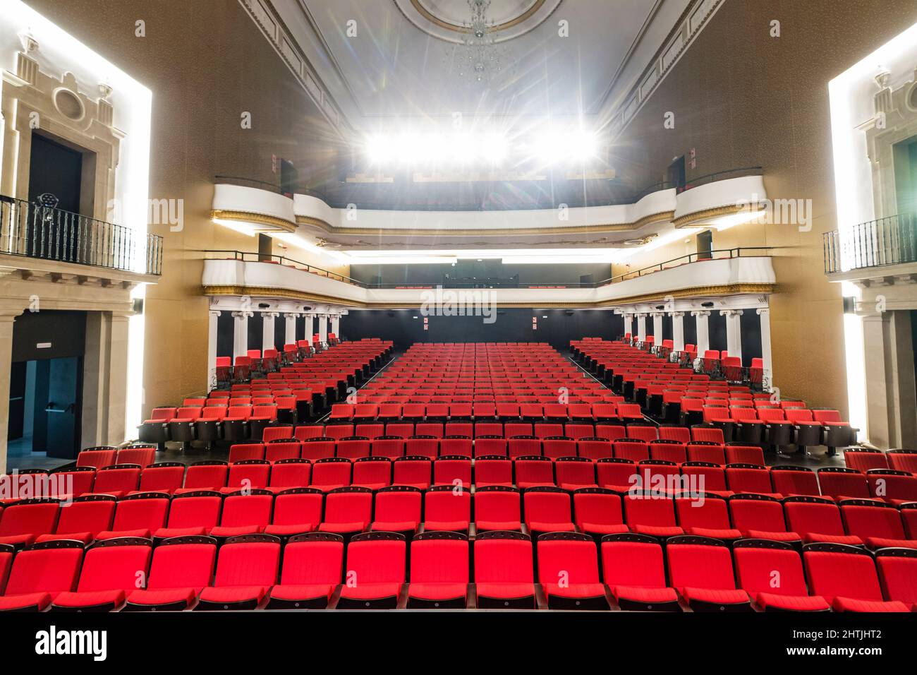 Teatre Principal Inca, large room interior, Mallorca, Balearic Islands ...