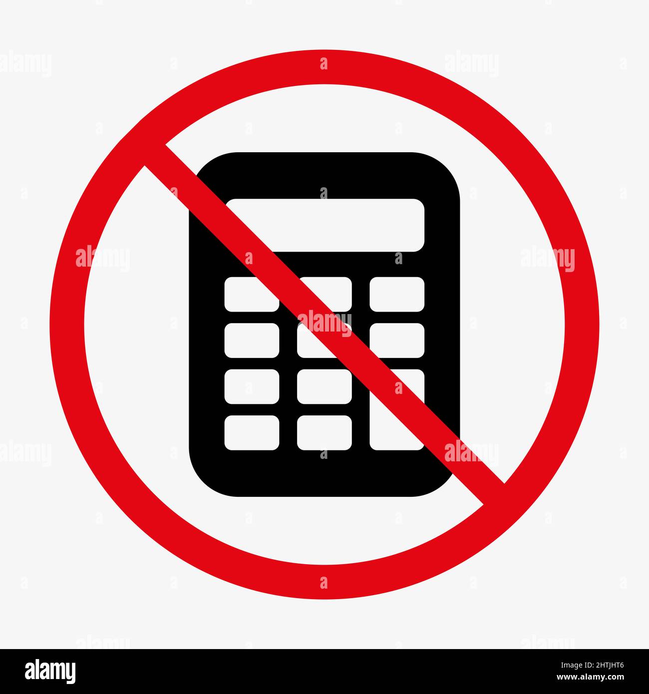 No calculator sign. Calculator not allowed icon Stock Vector Image ...