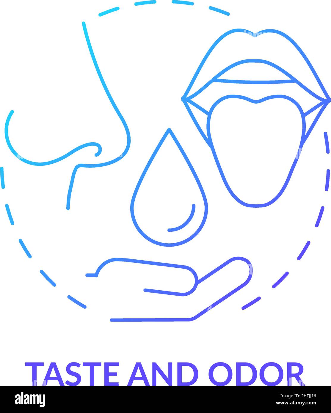 Taste and odor blue gradient concept icon Stock Vector Image & Art - Alamy