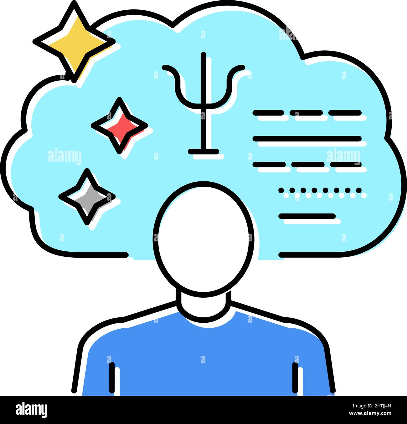 psychological expert color icon vector illustration Stock Vector Image ...