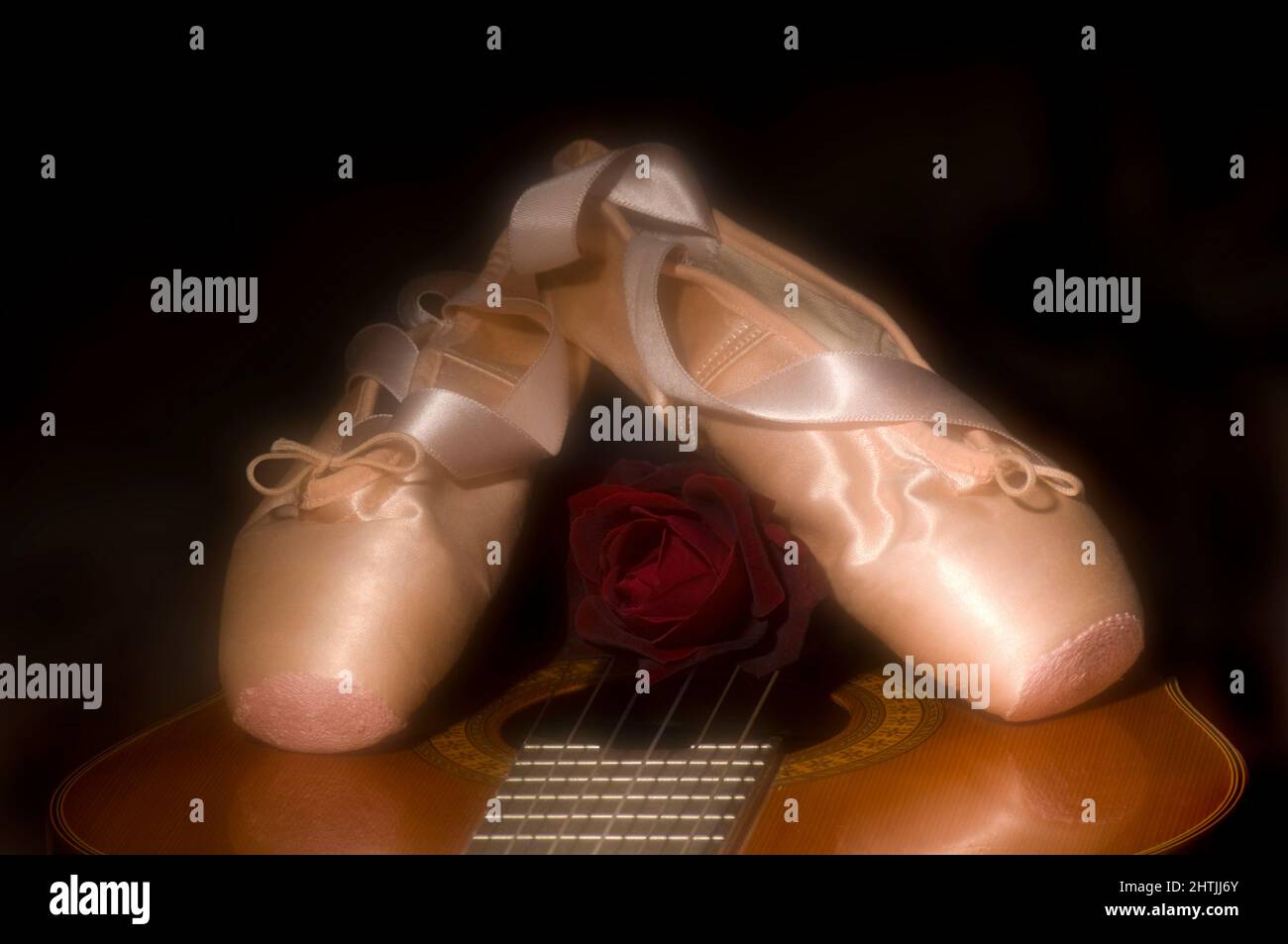 Red satin dance shoes hi-res stock photography and images - Alamy