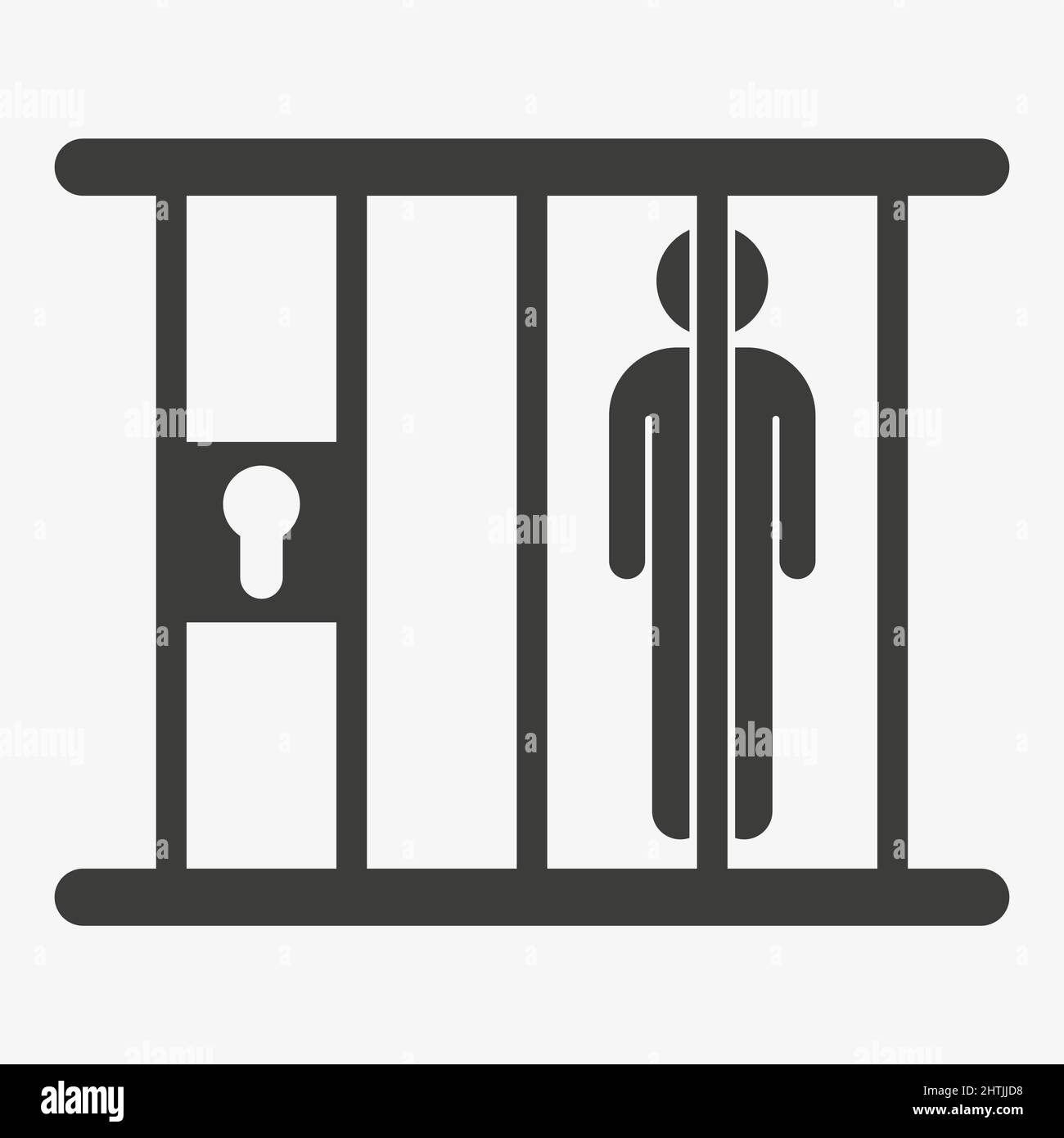 White man in prison silhouette Cut Out Stock Images & Pictures - Alamy