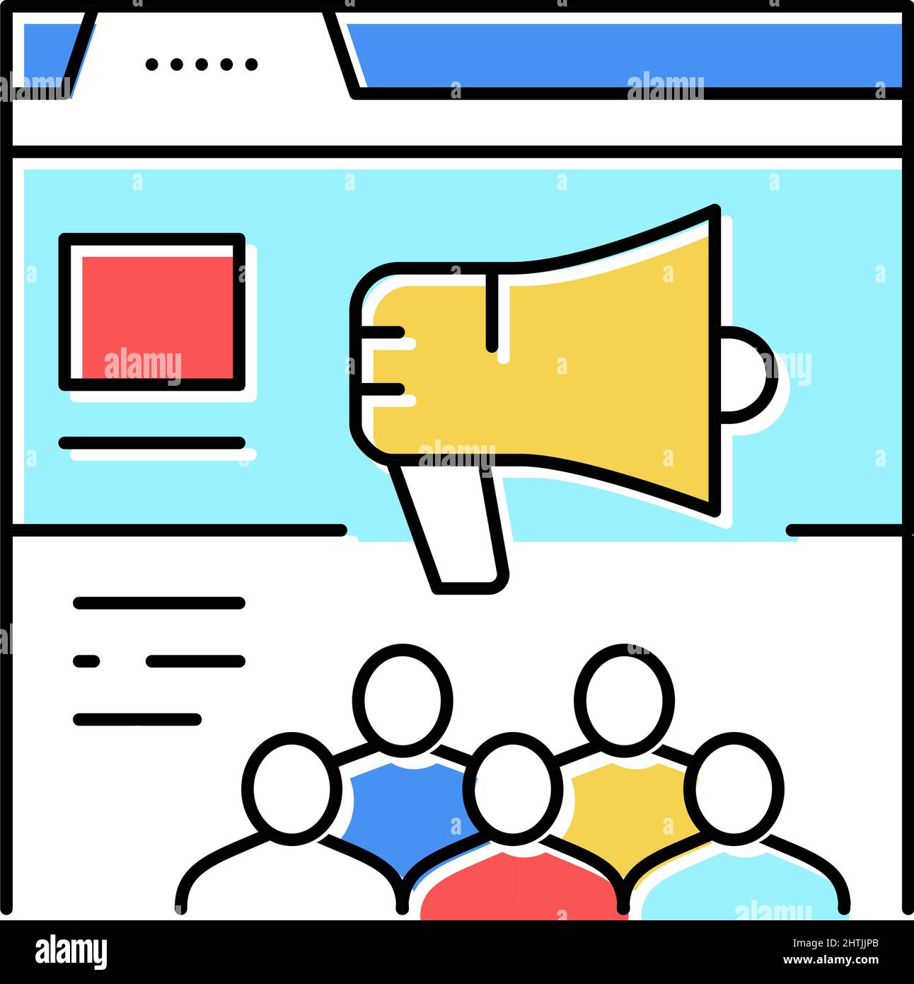 internal communities color icon vector illustration Stock Vector Image ...