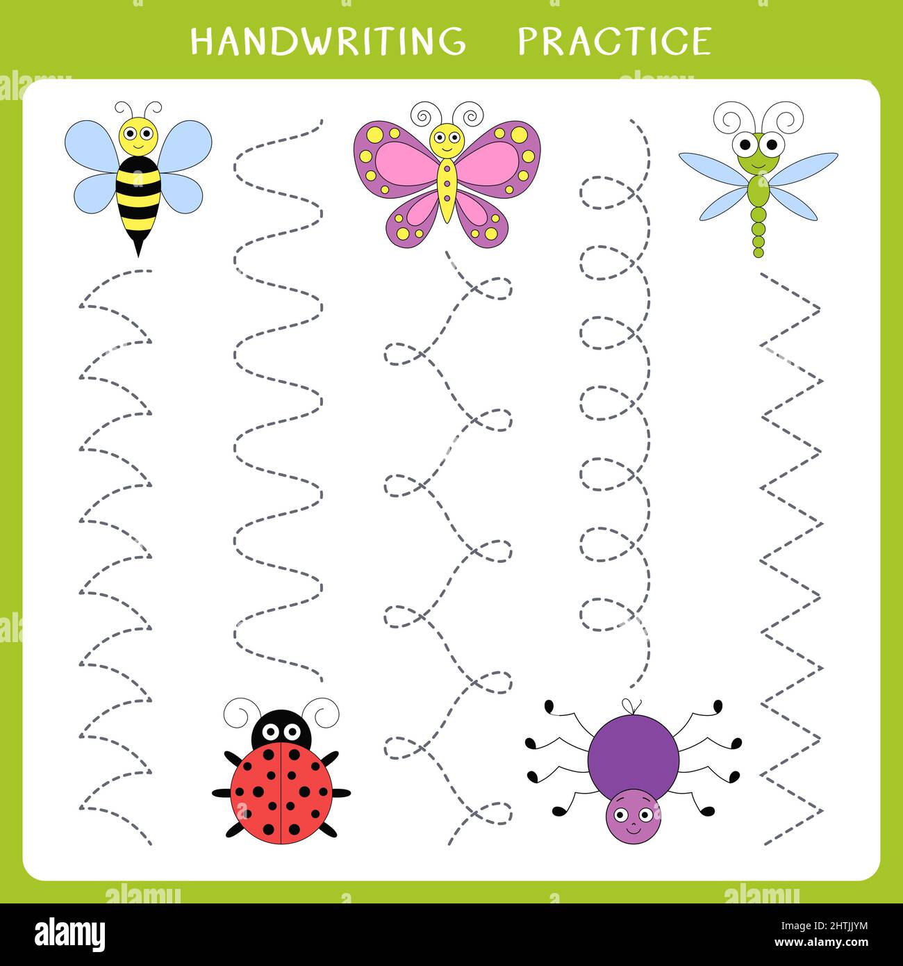 Handwriting practice sheet Stock Photo - Alamy