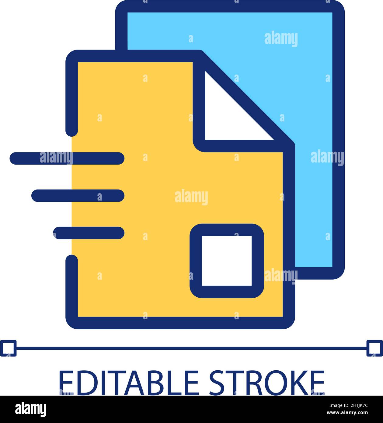 Document sharing pixel perfect RGB color icon Stock Vector Image & Art ...