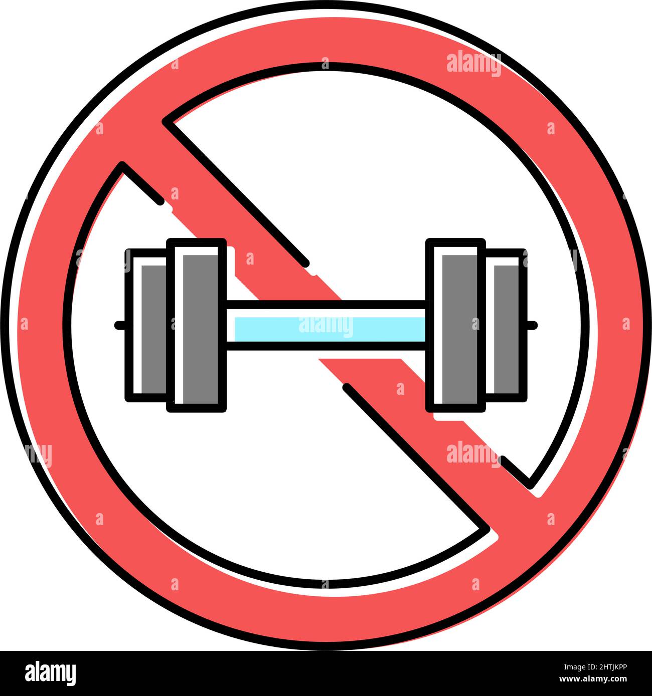 contraindicated load color icon vector illustration Stock Vector Image ...