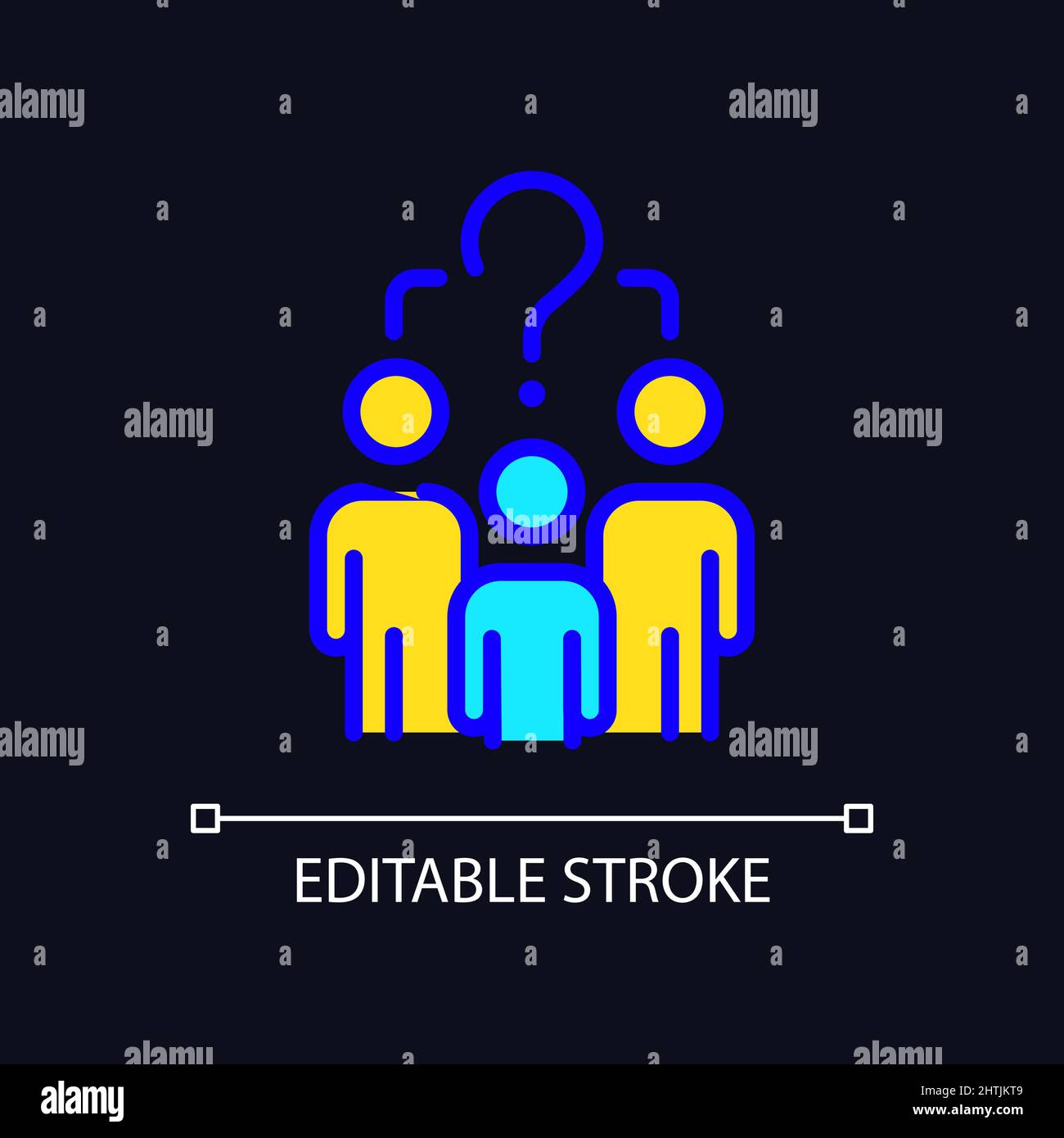 Common question RGB color icon for dark theme Stock Vector Image & Art ...