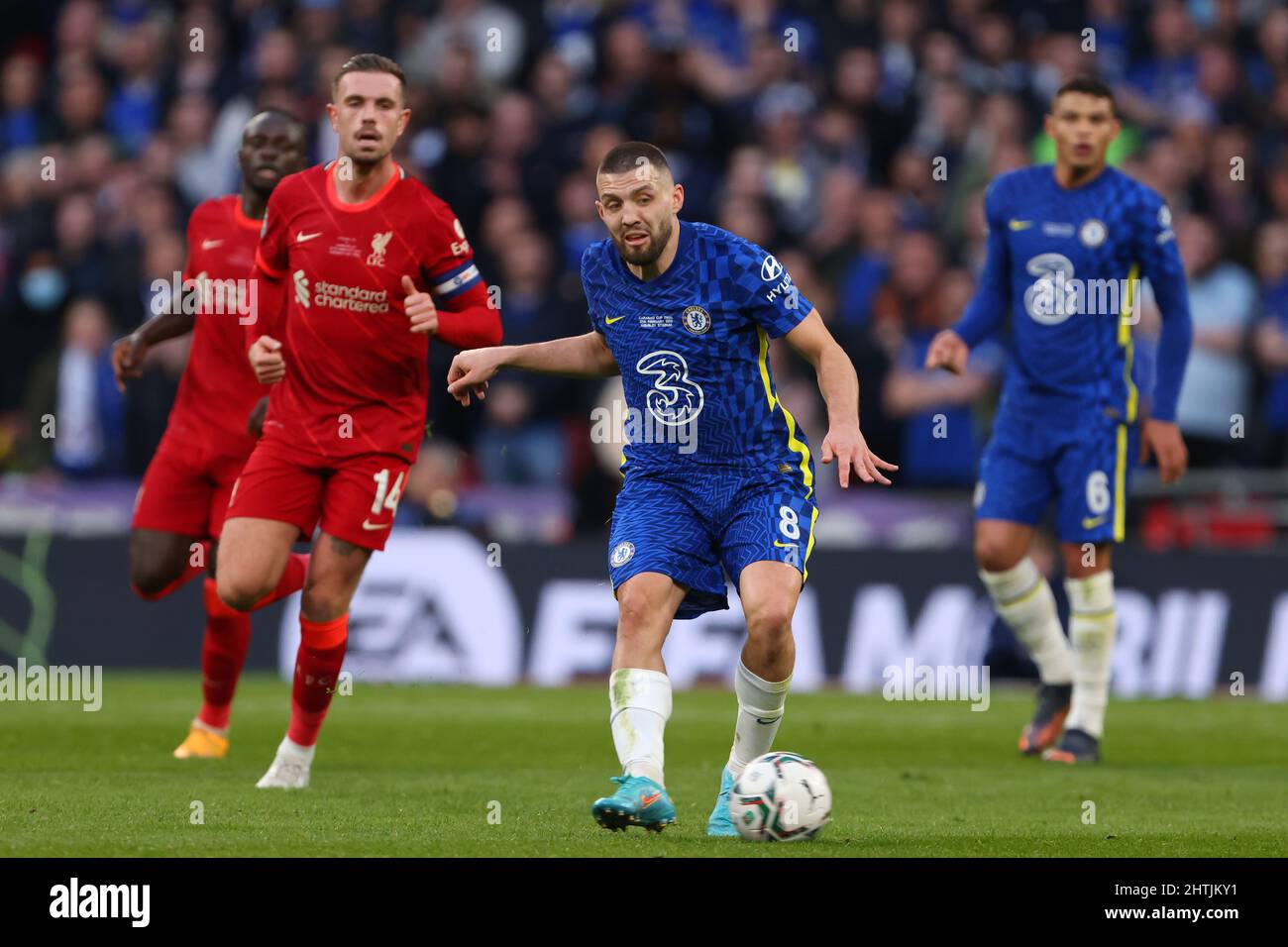 Mateo Kovacic of Chelsea - Chelsea v Liverpool, Carabao Cup Final ...