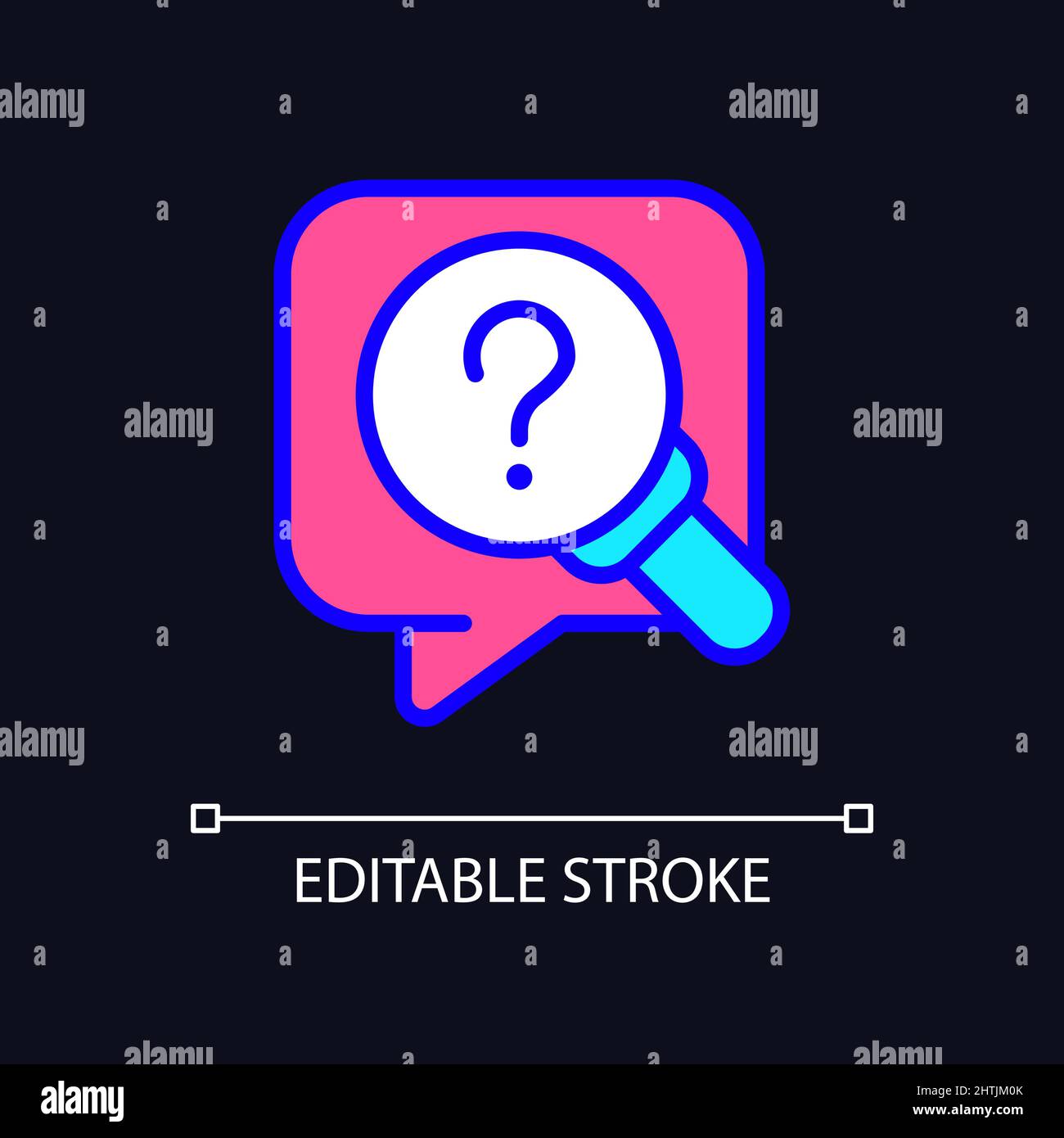 Research question RGB color icon for dark theme Stock Vector Image ...