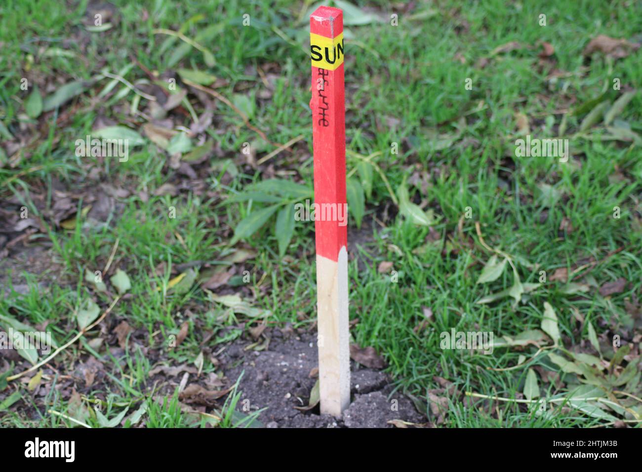 Picket post of the gasunie for marking natural gas pipes underground in ...