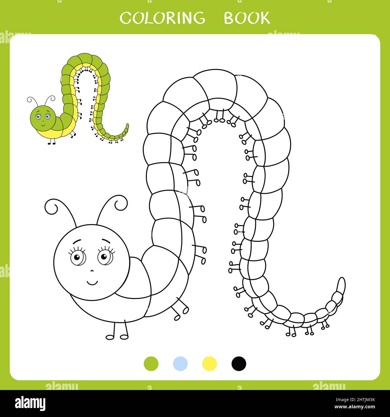 Cute Caterpillar Coloring Pages