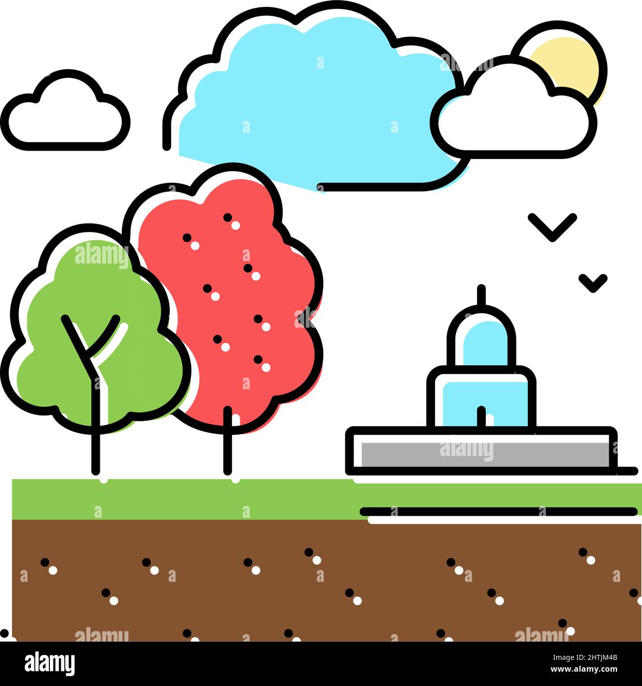 recreational land color icon vector illustration Stock Vector Image ...