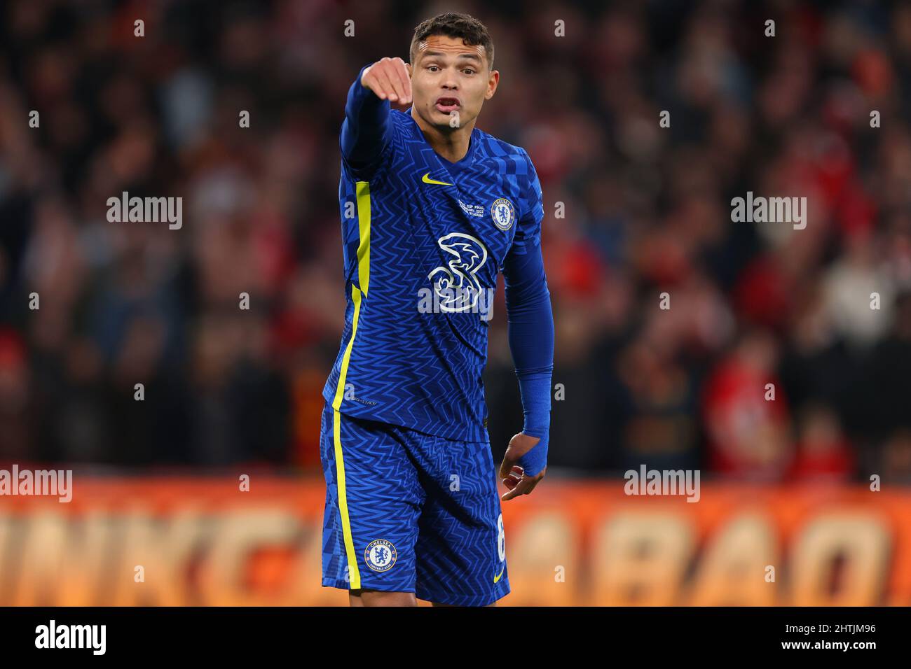 Thiago Silva of Chelsea - Chelsea v Liverpool, Carabao Cup Final ...