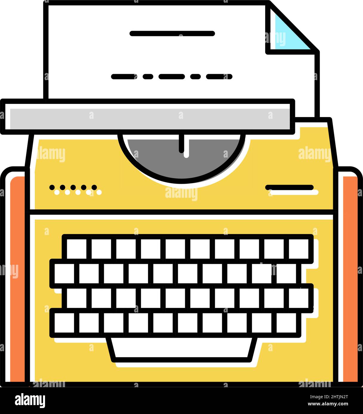 typewriter equipment color icon vector illustration Stock Vector Image ...