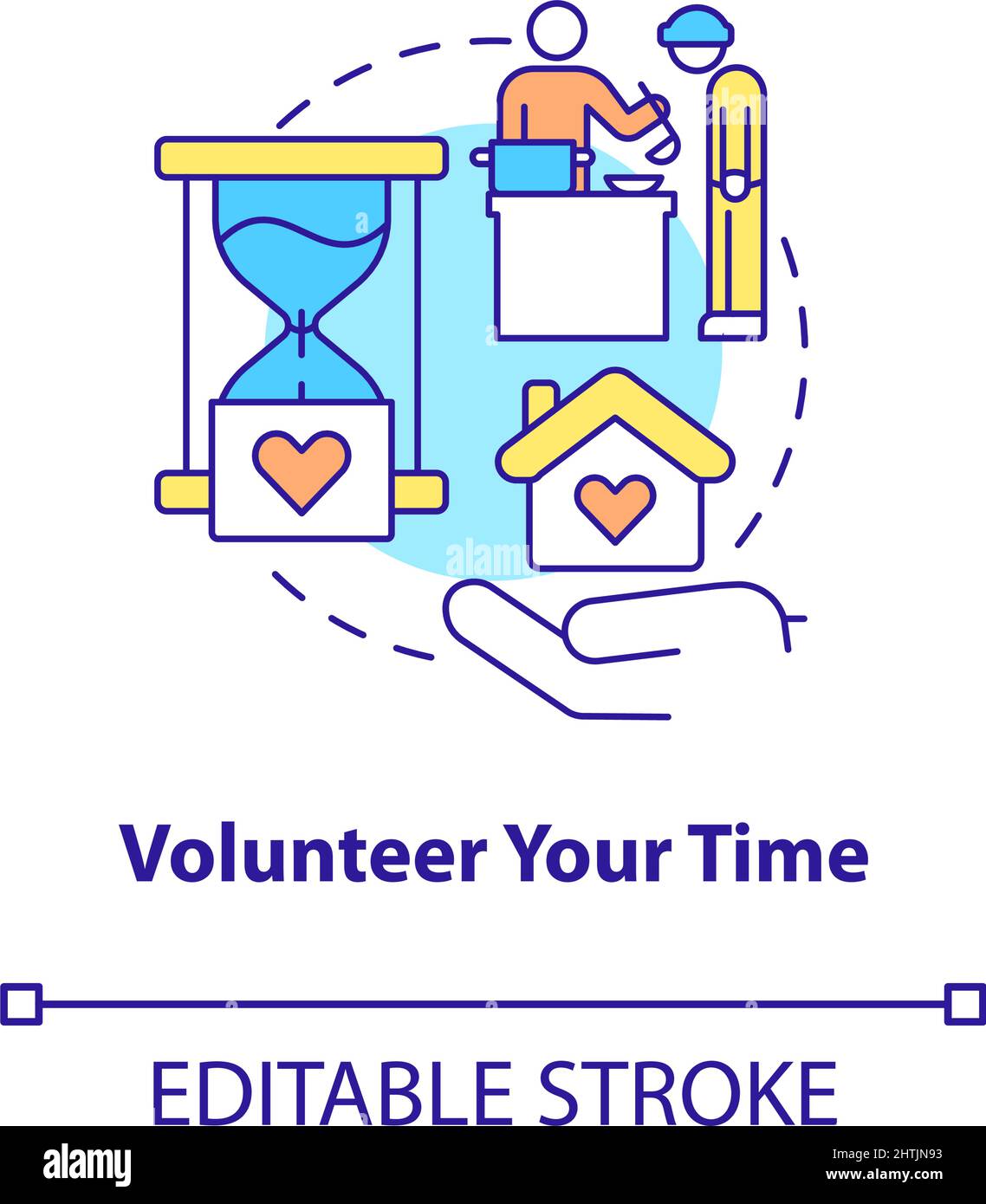 Volunteer your time concept icon Stock Vector Image & Art - Alamy