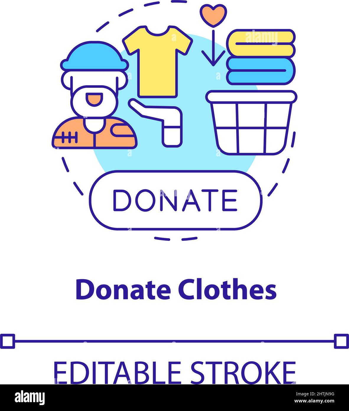 Volunteer service clothes clothing Cut Out Stock Images & Pictures - Alamy