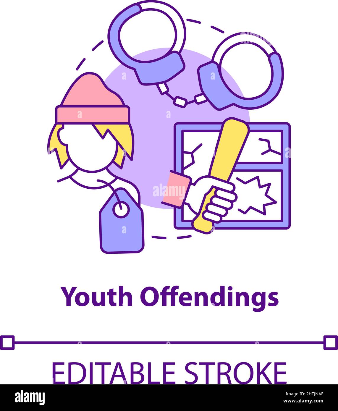 Youth offending Stock Vector Images - Alamy