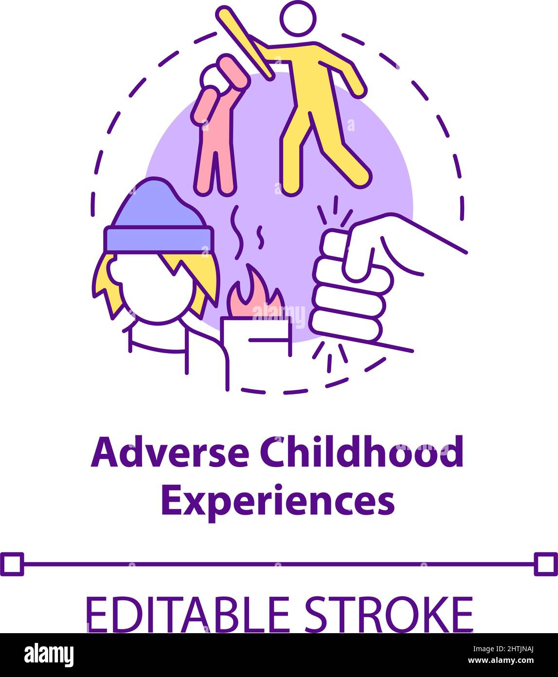 Adverse childhood experience concept icon Stock Vector Image & Art - Alamy