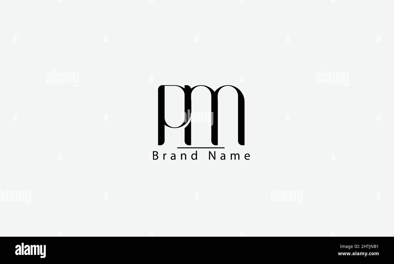 Pm monogram logo hi-res stock photography and images - Alamy
