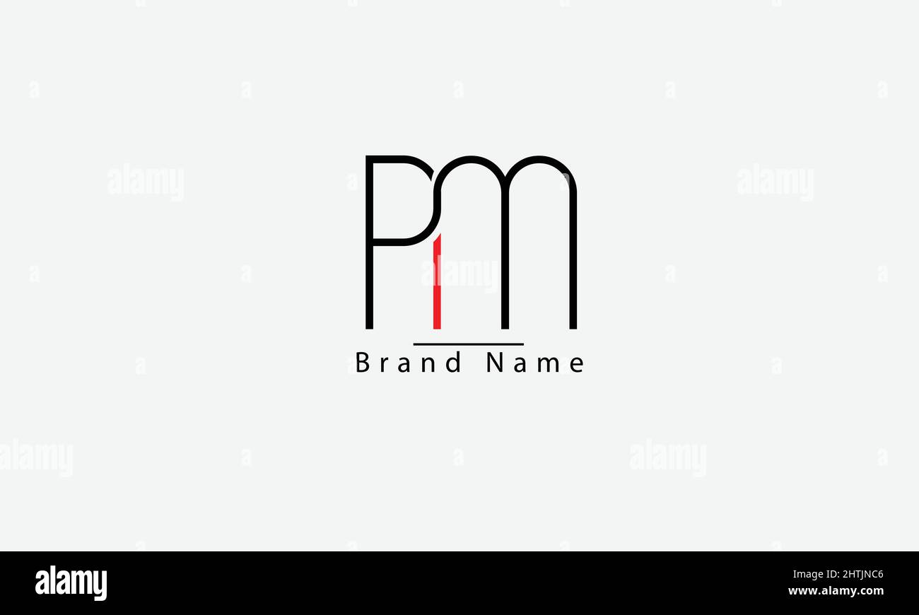 Pm monogram logo hi-res stock photography and images - Alamy